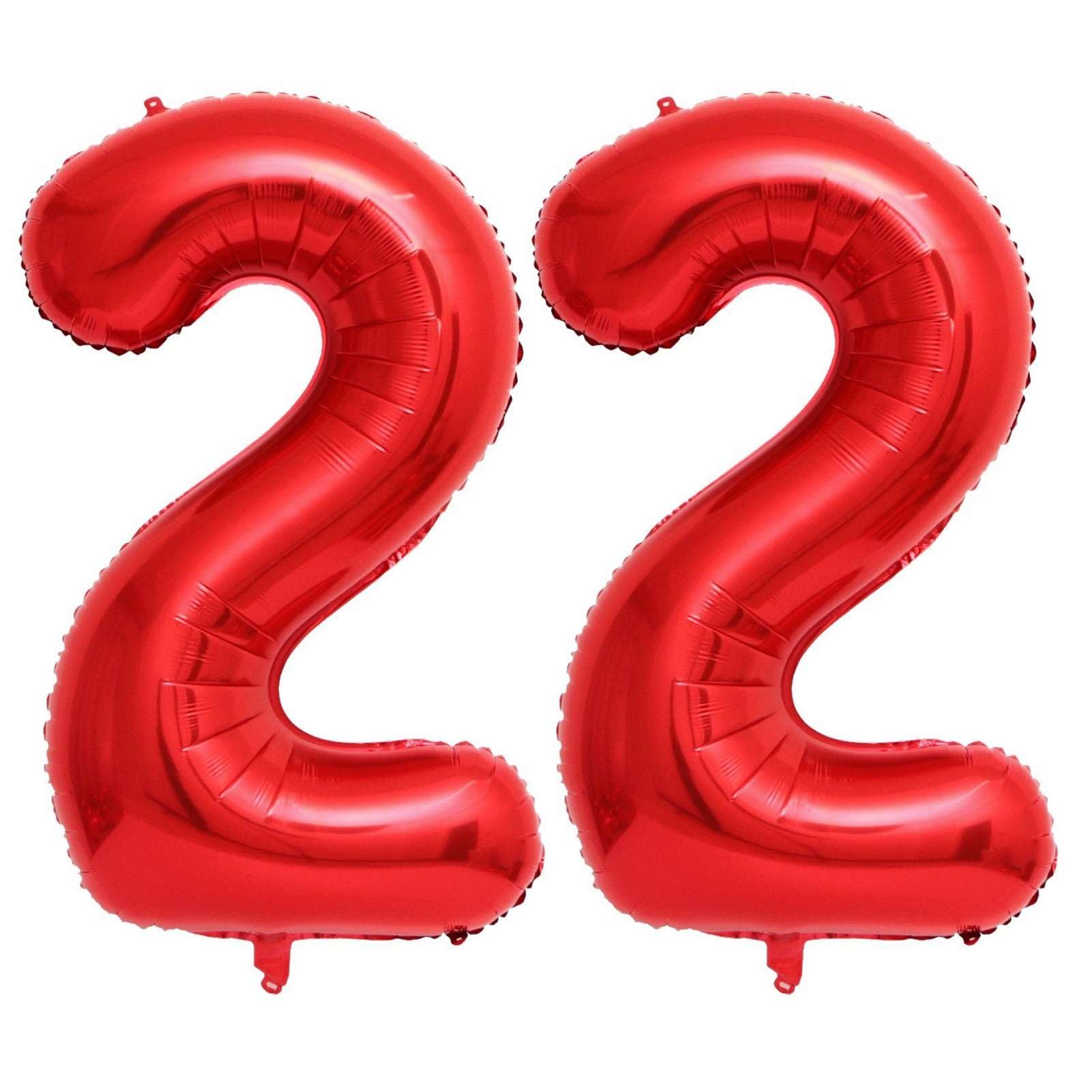 Amazon.com: Red 22 Number Balloons, 40 Inch Giant Number 22 Balloons ...