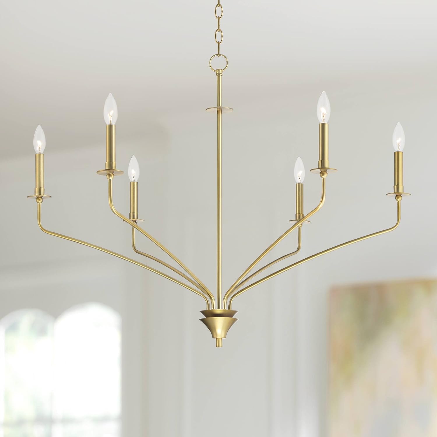 Possini Euro Design Henri Warm Brass Gold Chandelier Lighting 36 1/4 ...