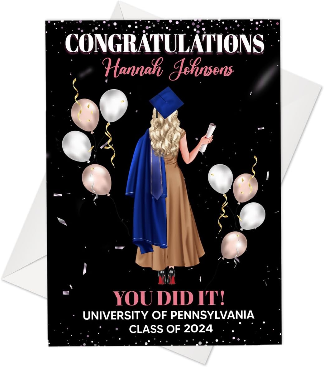Amazon.com : wowcugi Personalized Graduation Cards 2024 Congratulations ...