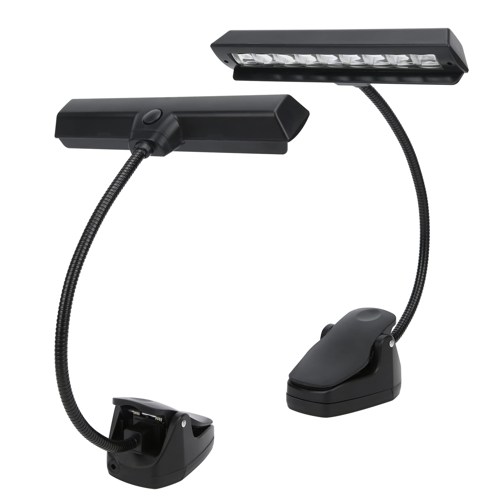 Music Stand Lights, Rechargeable Adjustable Neck Atril LED Music Stand ...