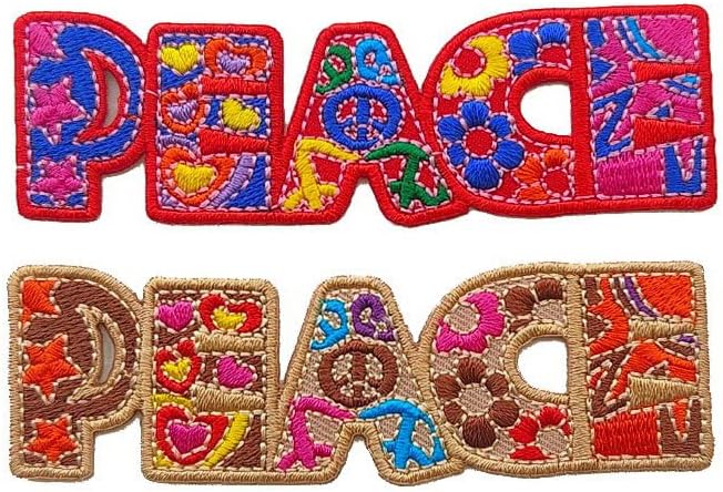 Amazon.com: Graphic Dust Love Peace Embroidered Iron On Patch Applique ...