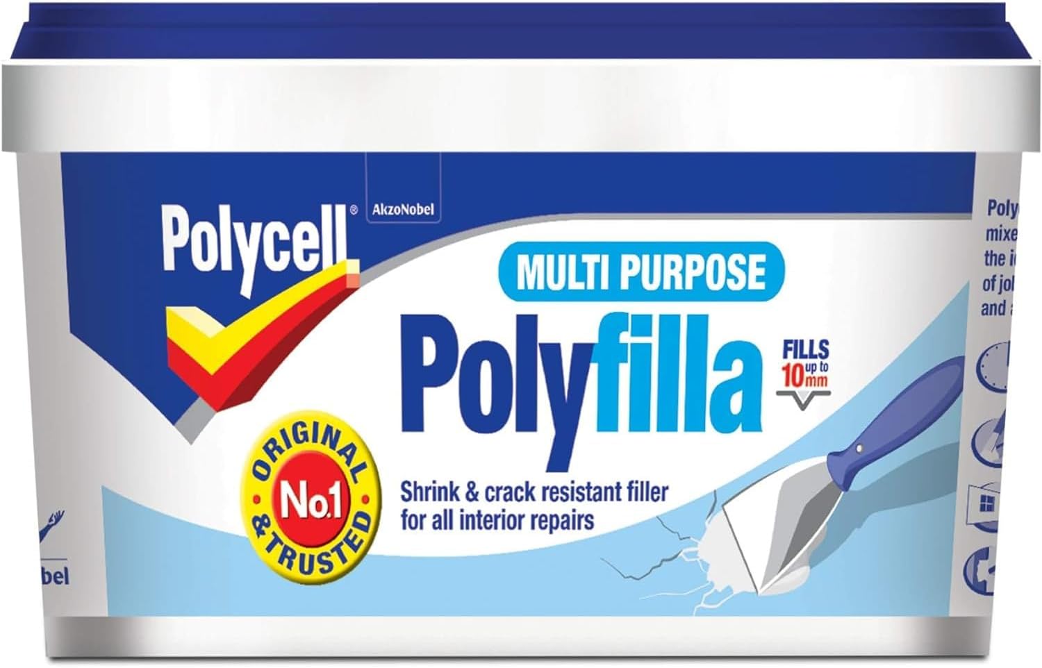 Polycell Polyfilla Trade One Fill 1 Litre, White : Amazon.co.uk: DIY ...