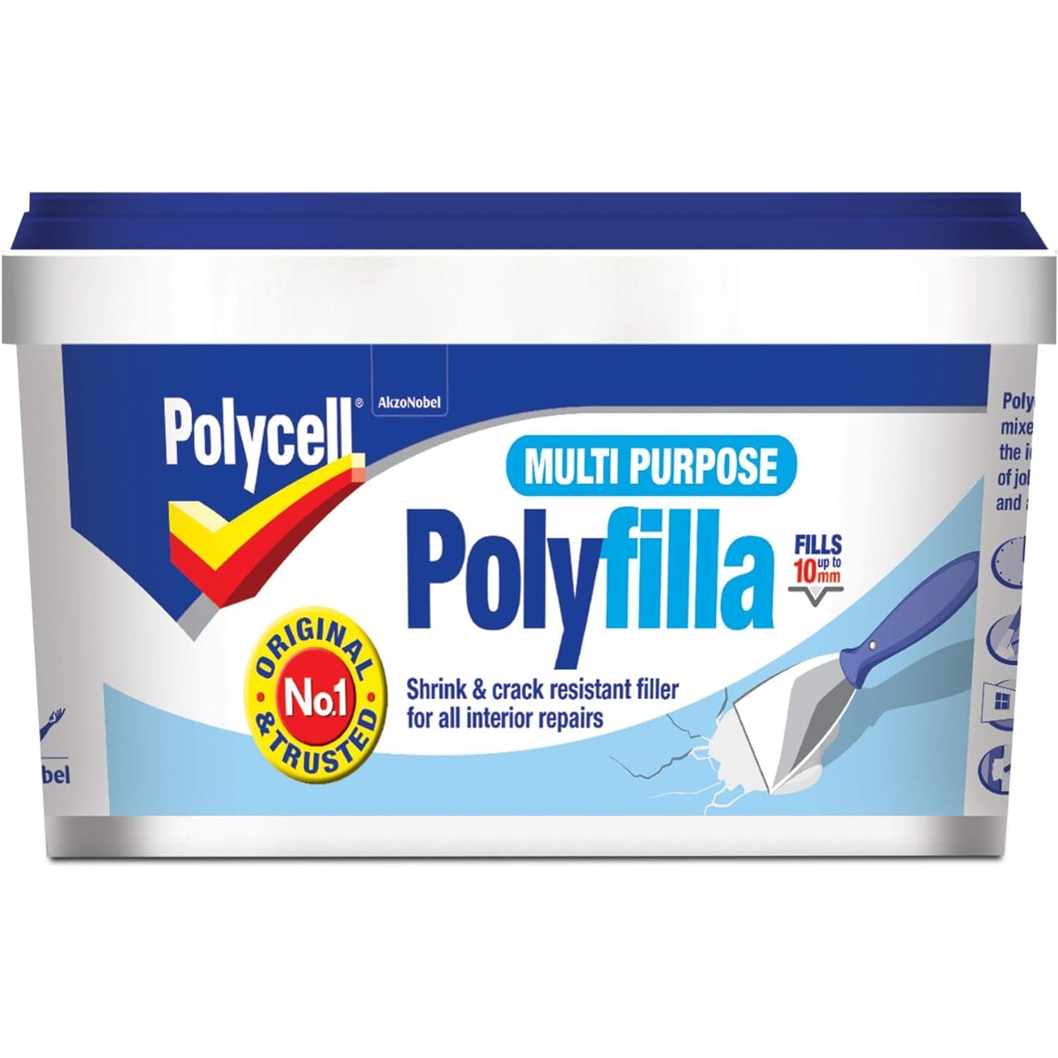 AMK® Polycell Polyfilla Multi Purpose Ready Mixed Filler 600g Tub Fill ...