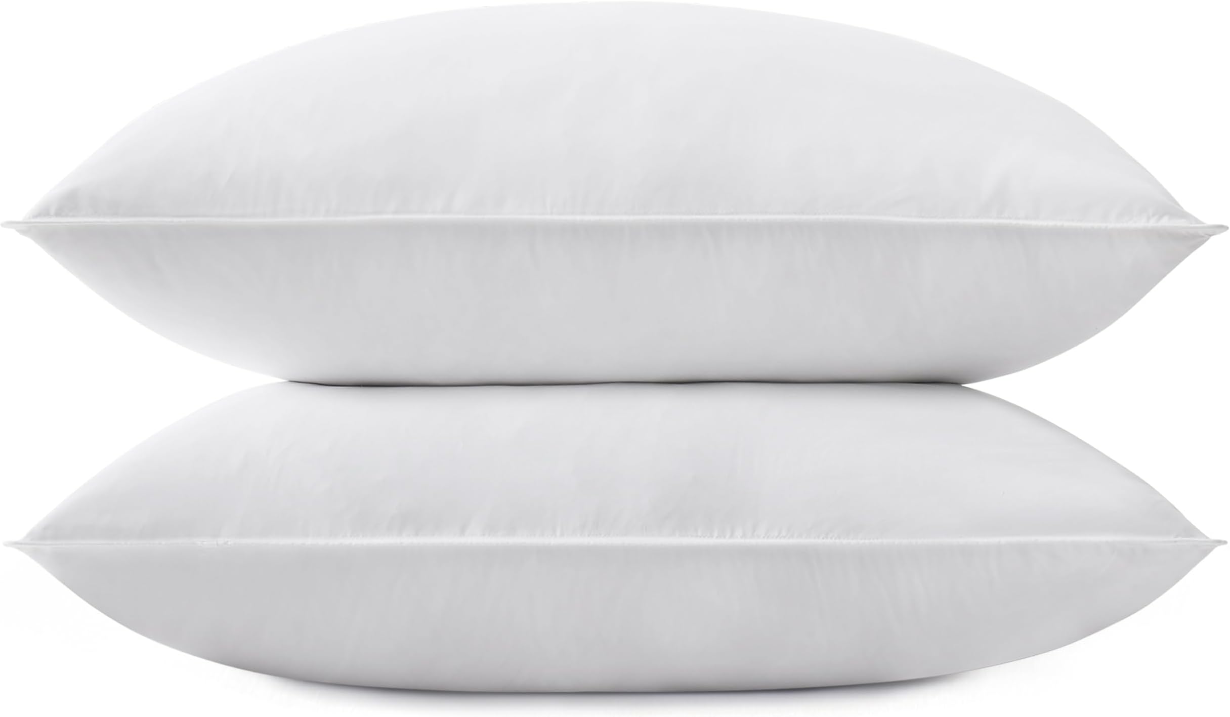 Amazon.com: BPC Feather Down Pillow King Size, Set of 2 Medium-Firm Bed ...
