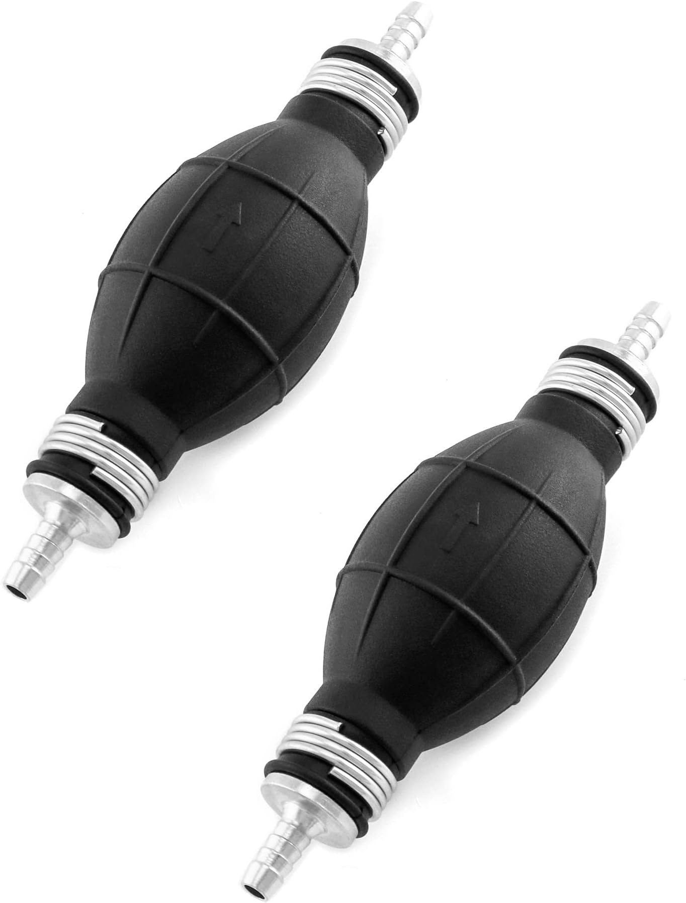 QWORK Fuel Transfer Pump, 2 Pack, 1/4" (6mm) Rubber Vacuum Fuel Line ...