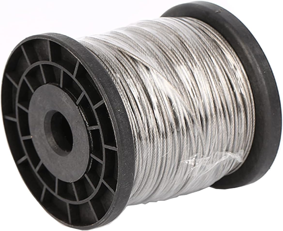 Amazon.co.jp: ワイヤーロープ ステンレスワイヤー ステンレス 針金 落下防止 ワイヤー 長さ50m /100m線径1mm, 2mm, 3mm, 4mm, 5mm, 6mm ...