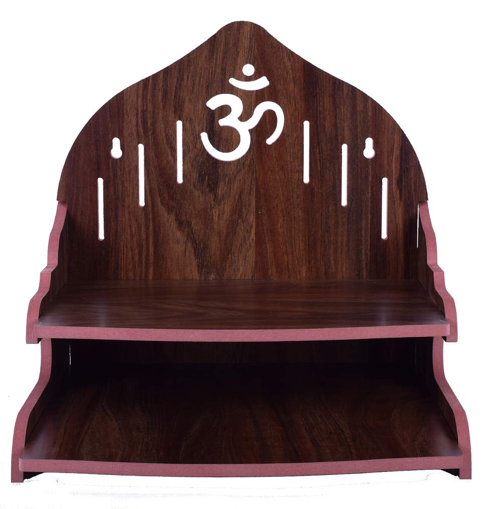 Buy VJ Sons Wooden Wall Mounted Hanging Puja Temple Wood God Stand for ...