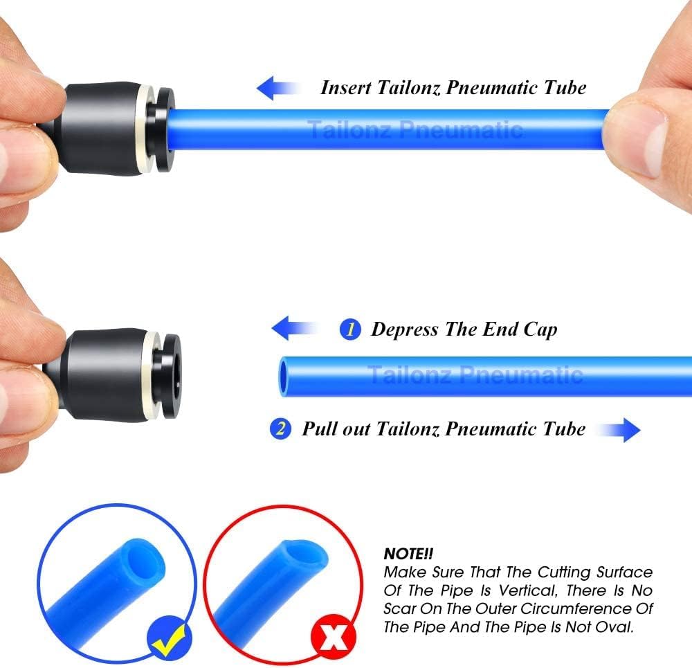 Snapklik.com : TAILONZ PNEUMATIC 1/8 Inch Tube OD Plastic Push-in ...