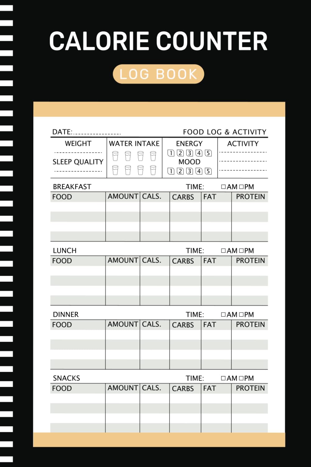 Calorie Counter Log Book: Daily Nutrition Intake Tracker Of Your ...