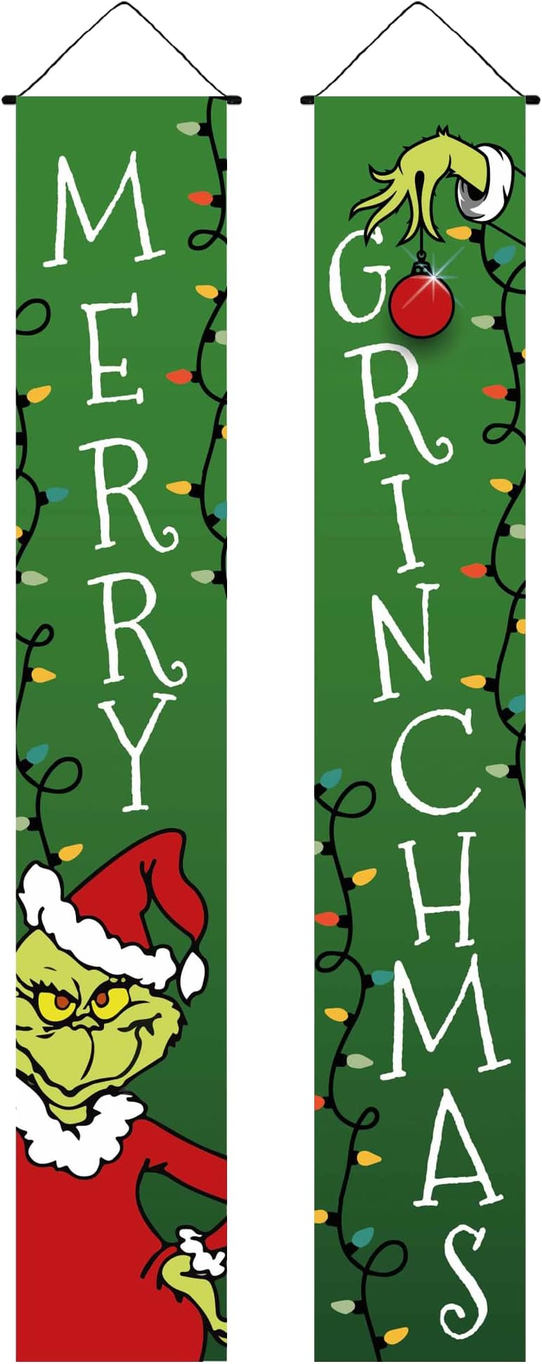 Amazon.com: Christmas Grinch Porch Banner,Christmas Grinch Porch Sign ...
