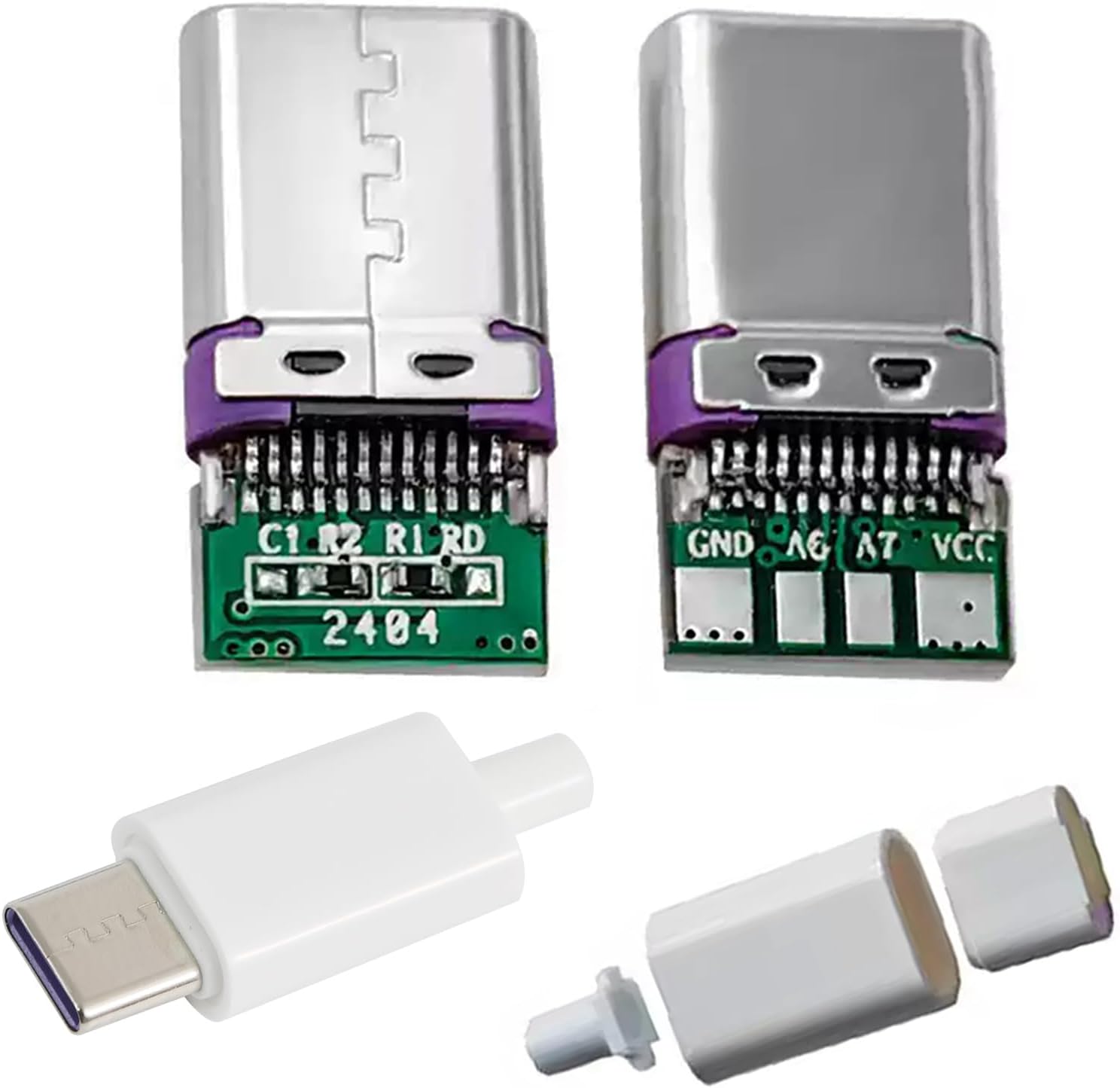 Amazon.com: Cermant 10 Set USB 3.1 Type C DIY Connectors 24Pin Male ...