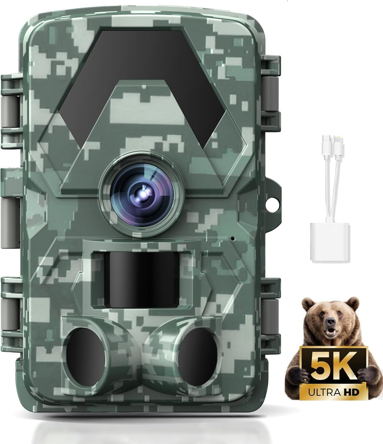 Wildlife Camera, 5K 60MP Trail Camera with Night Vision Motion ...