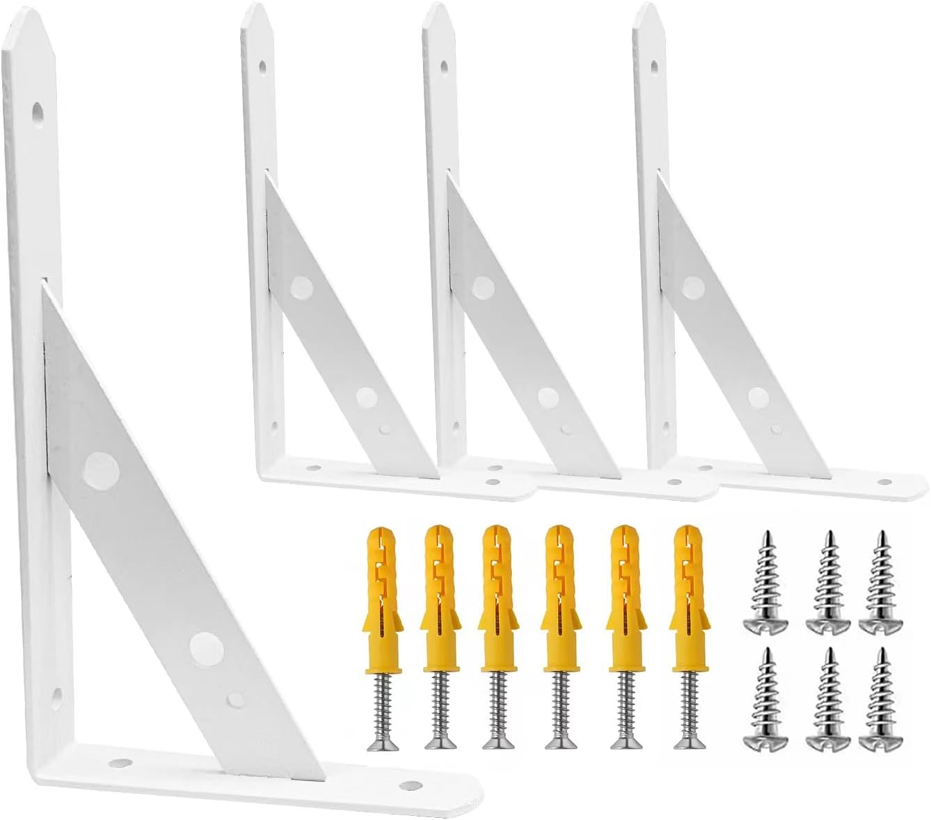 Amazon.com: Hyznengu White Shelf Bracket, Heavy Duty 12inch Decorative ...