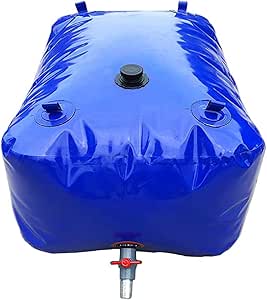 Large-Capacity Water Storage Bag, Collapsible Water Storage Container W/Spigot, Soft Drought ...