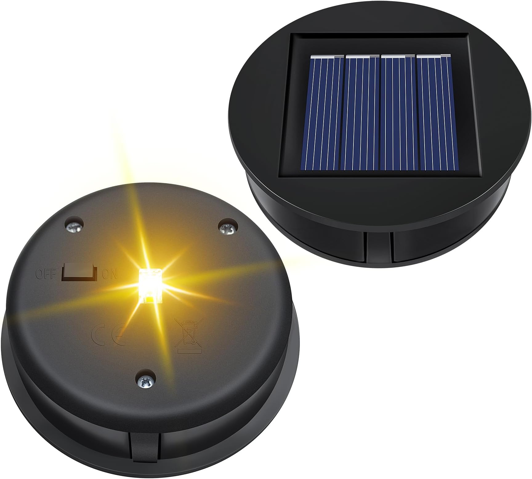 2 Pack Solar Light Replacement Top Part Panel for Outdoor Hanging ...