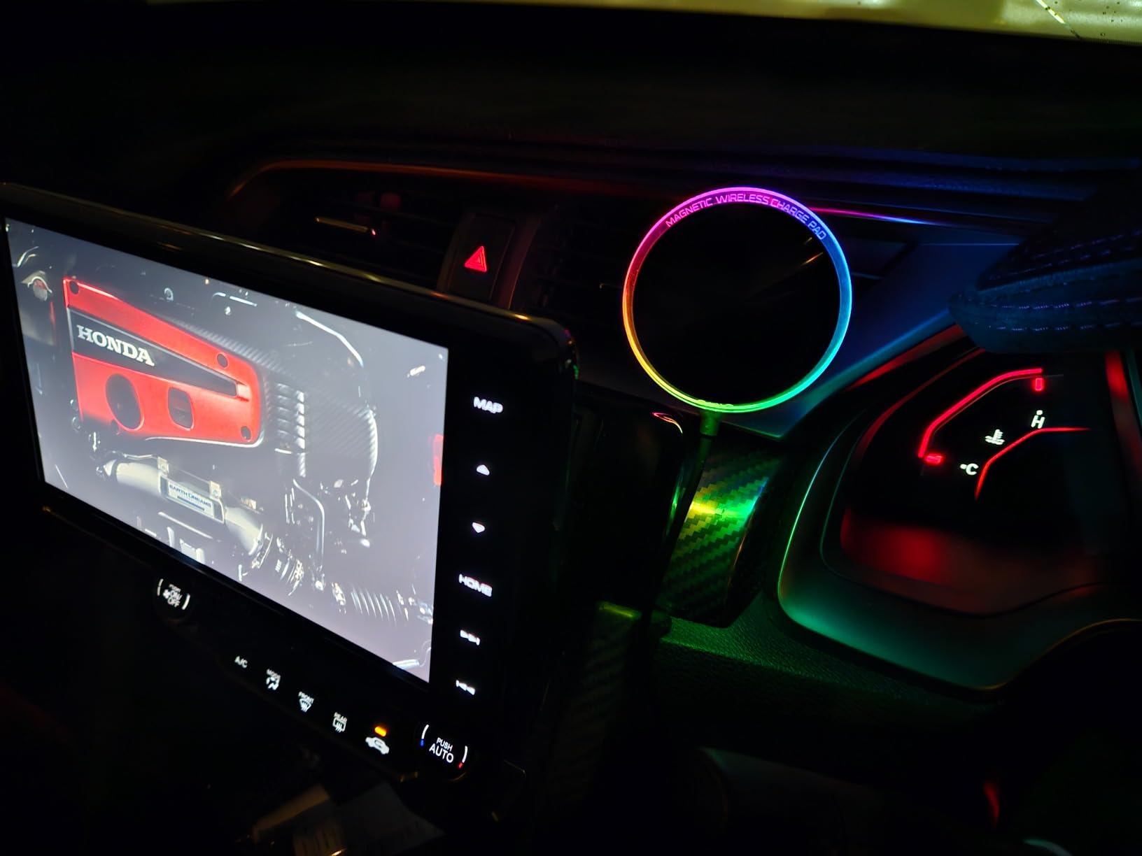 Amazon | セイワ(SEIWA) 車内用品 ワイヤレス充電 スマホホルダー レインボーイルミマグネットワイヤレスホルダー D636 強力マグネット エアコン取り付け MagSafe対応 ...