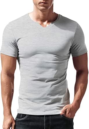 JEEING GEAR - Camisas atléticas de Manga Larga para Hombre, Cuello en V ...
