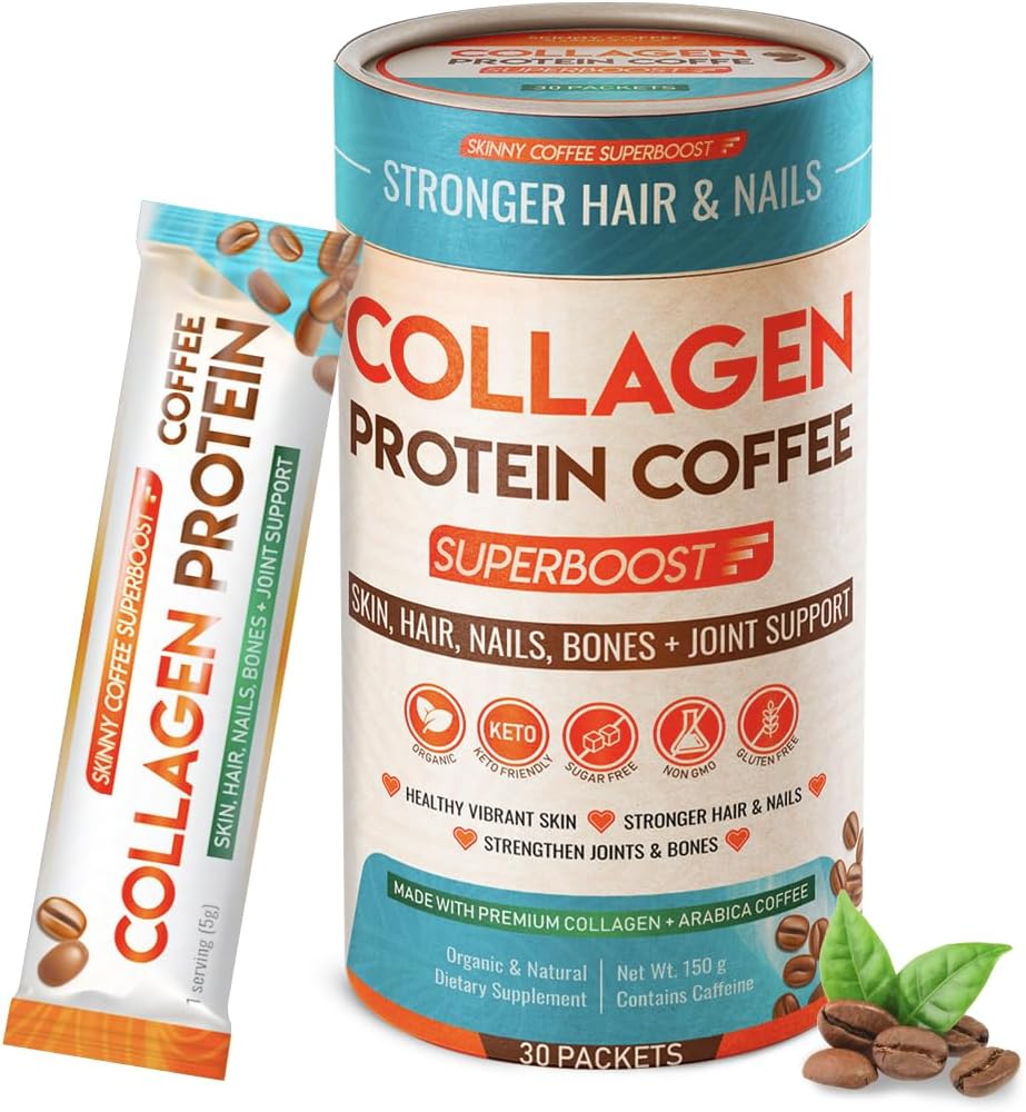 Amazon.com : SUPER Power 5in1 Coffee with Collagen : Instant Coffee ...