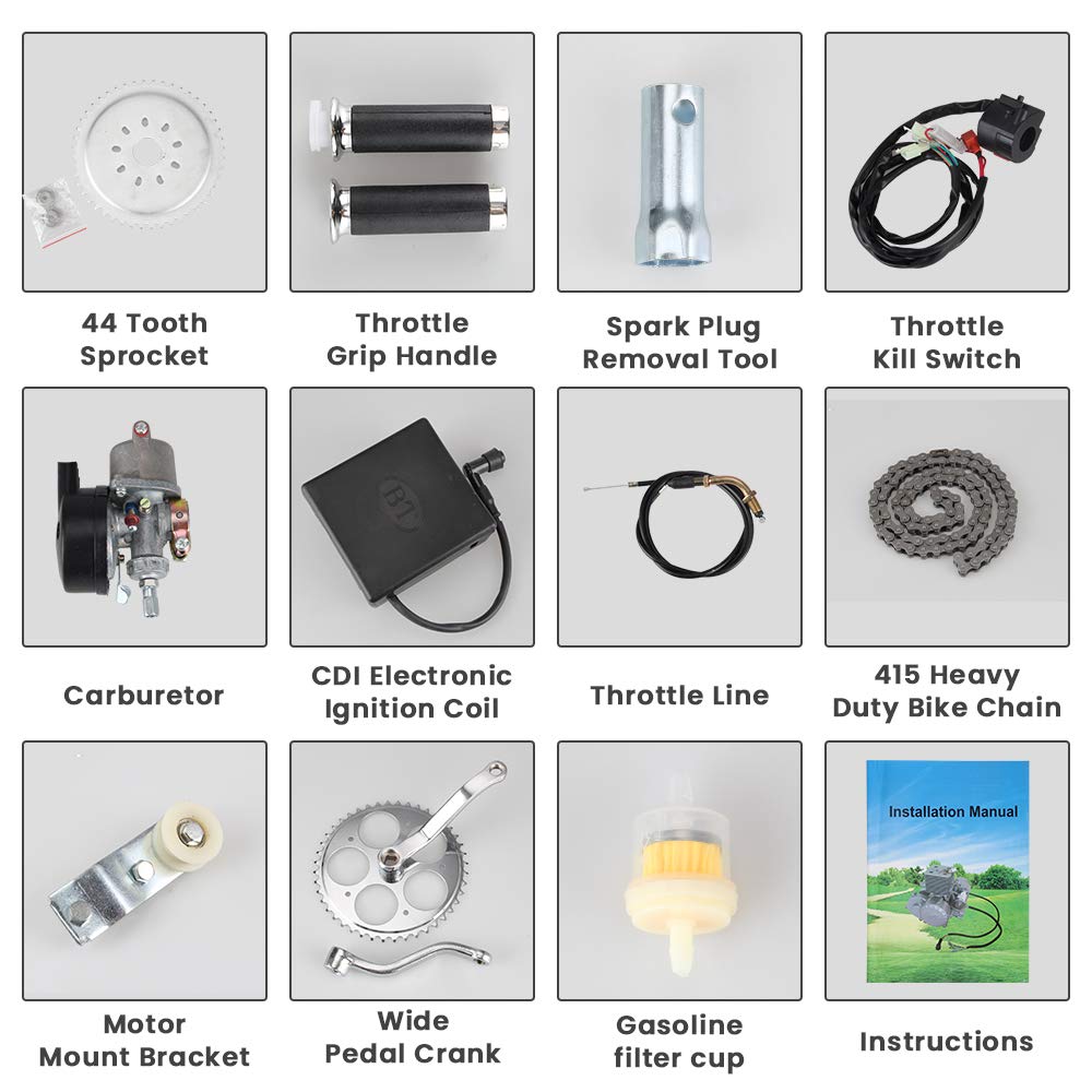 Anbull Bt80 Electric Start Bike Engine Kit 26 28 80cc | Desertcart ...