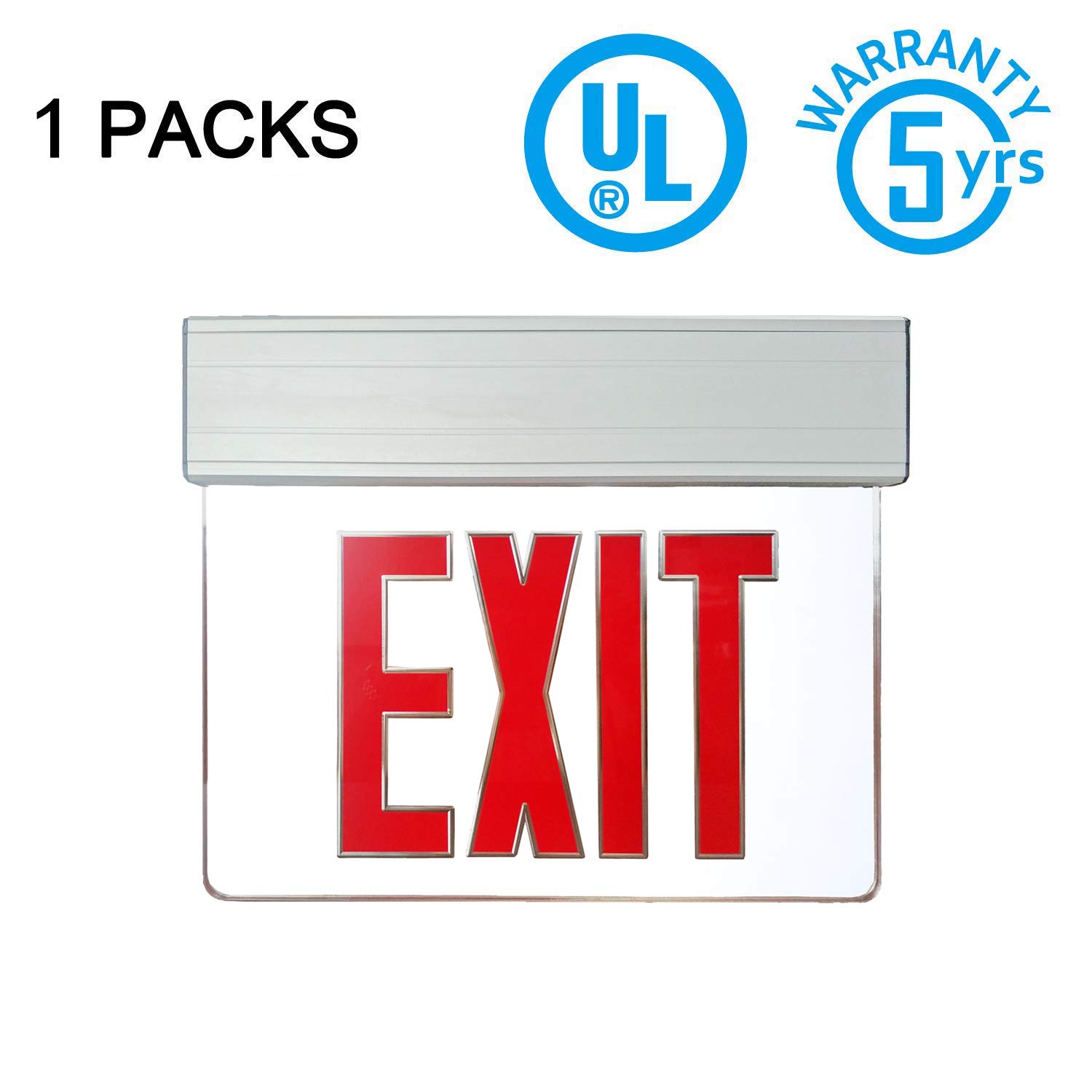 Spectsun Led Exit Sign With Battery Backup Red Exit Light | Desertcart ...