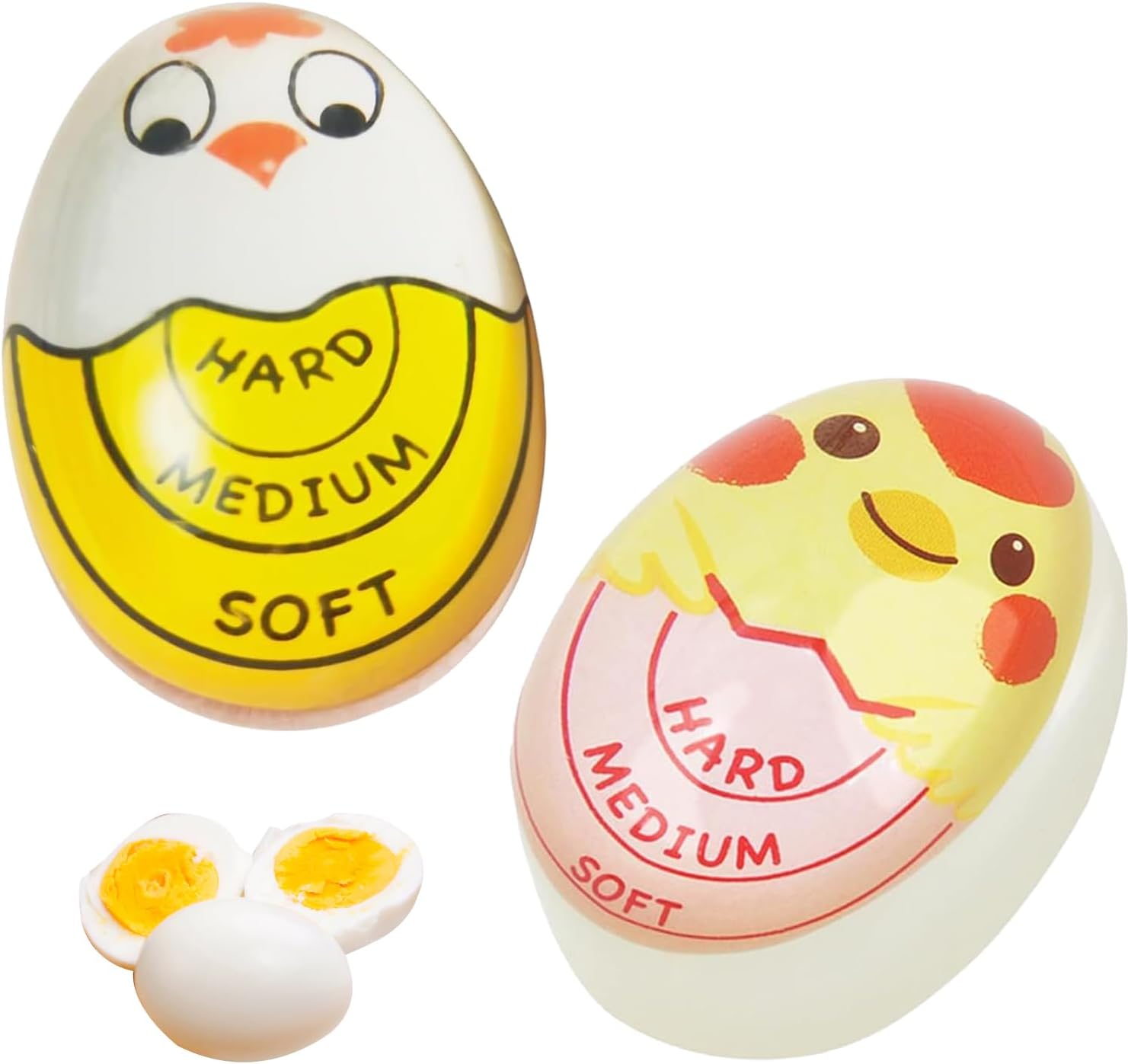 2 Pack Color-Changing Egg Timer for Perfect Boiled Eggs - Heat ...