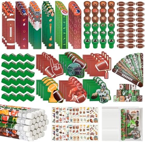 Amazon.com: 216Pcs Football Party Favors Football Theme Party Kids ...