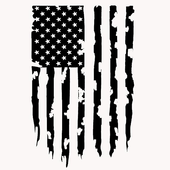 Amazon.com: Distressed American Flag Tailgate Decal, US Flag Decal ...
