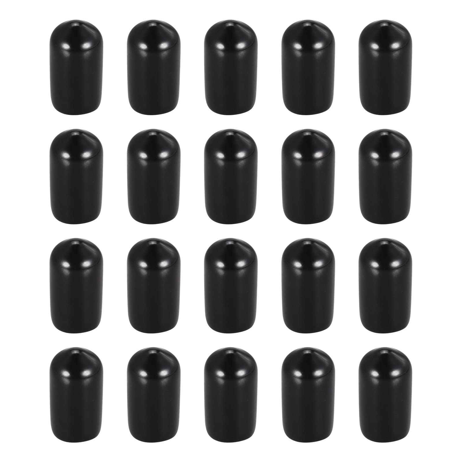 Snapklik.com : 20 Pack 7.5mm ID Black Screw Thread Protectors Rubber ...