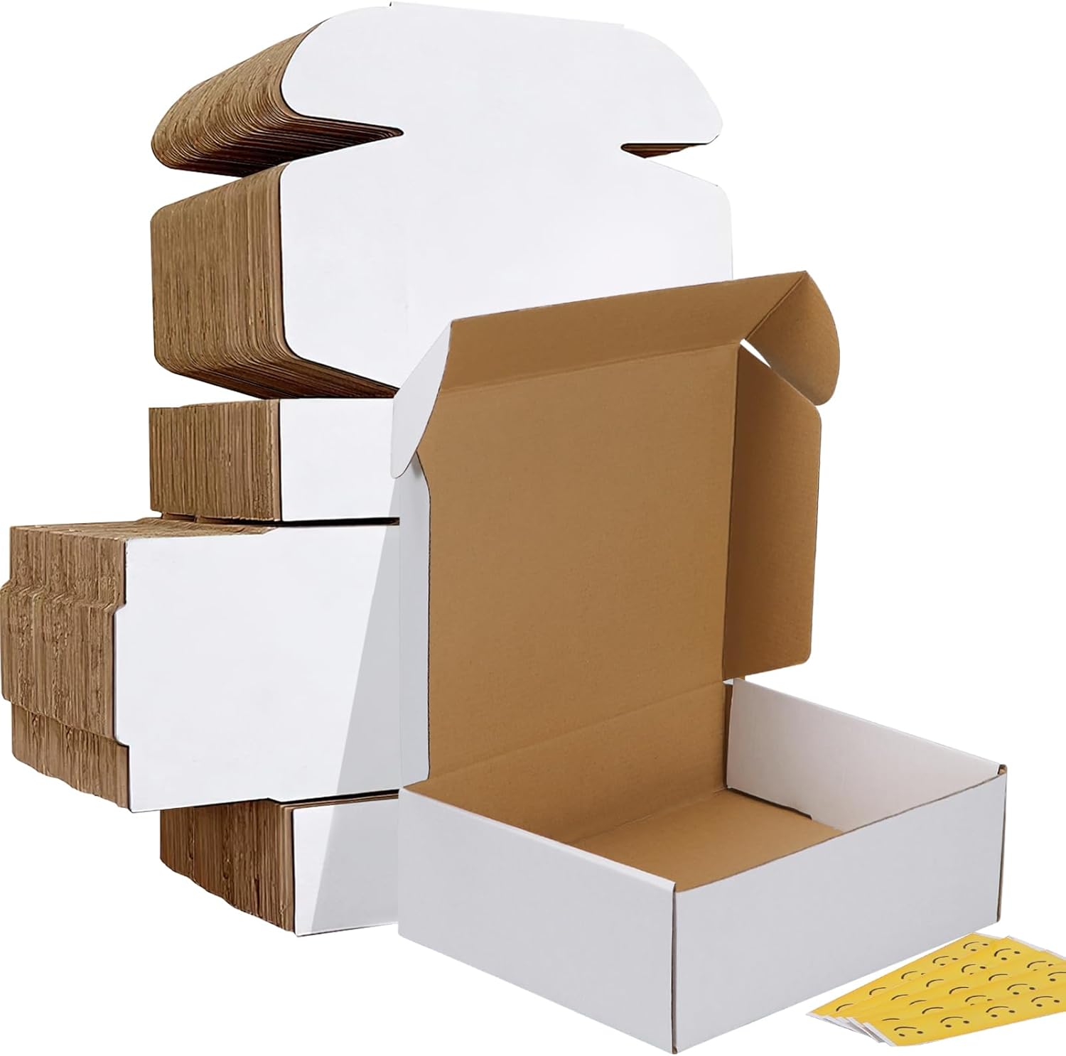 Amazon.com: HORLIMER 12x9x4 inches Shipping Boxes Set of 50, White ...