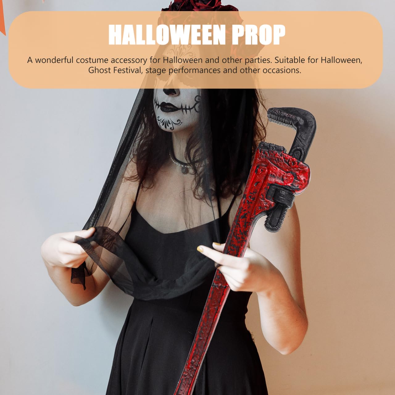 Bloody Costume Pipe Wrench Movie Prop Customized PU Horror Bloody ...
