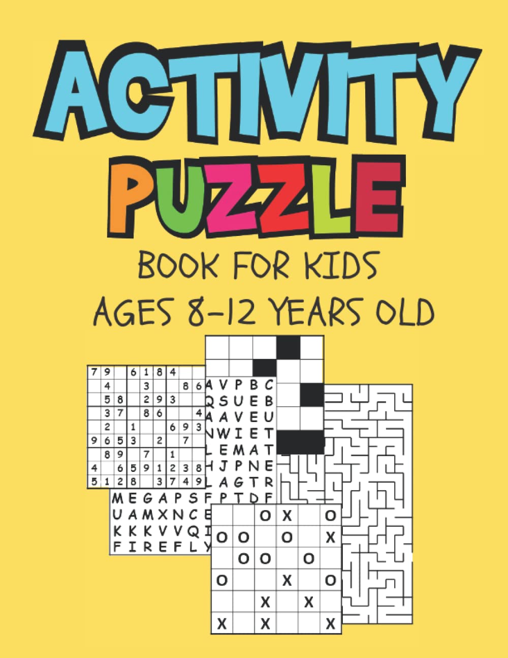 Buy Activity Puzzle Book For Kids Ages 8-12 Years Old: Challenging Fun ...