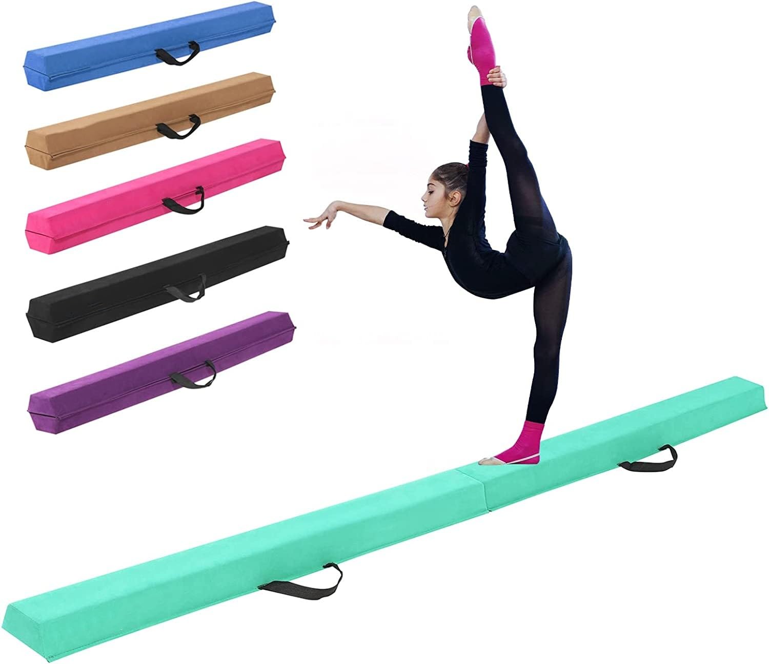 300 CM Folding Gymnastics Balance Beam Kids Training Beam Foldable ...