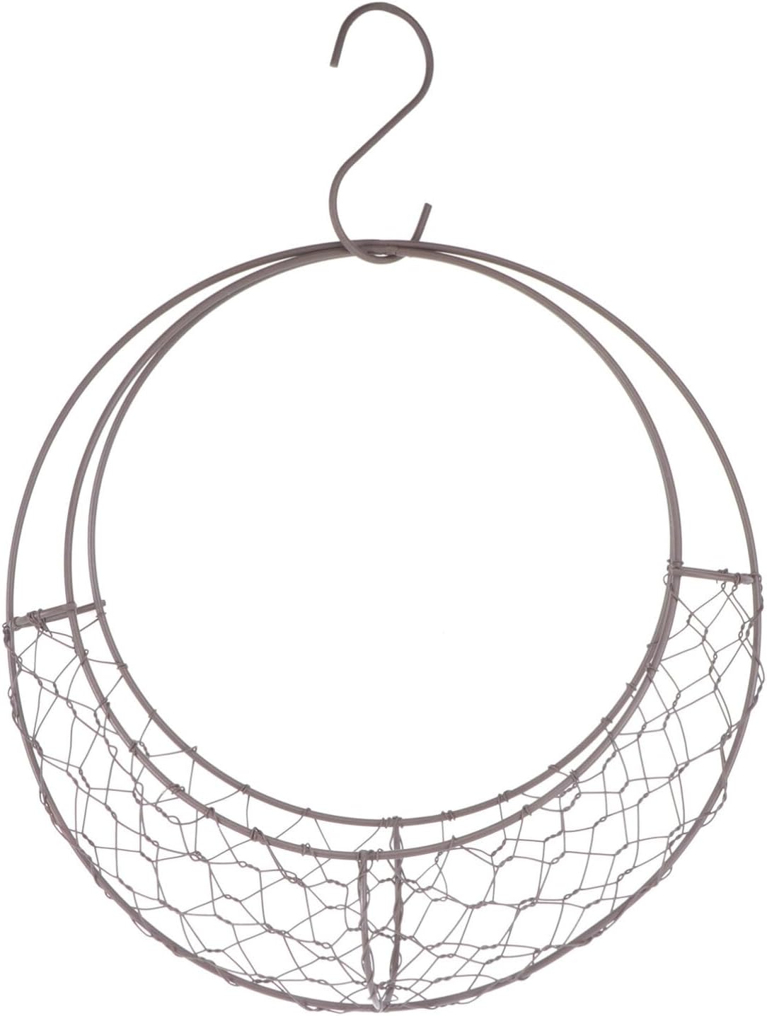 Amazon.com: Firlar Round Wire Wreath Frame, Moon Shaped Metal Hanging ...