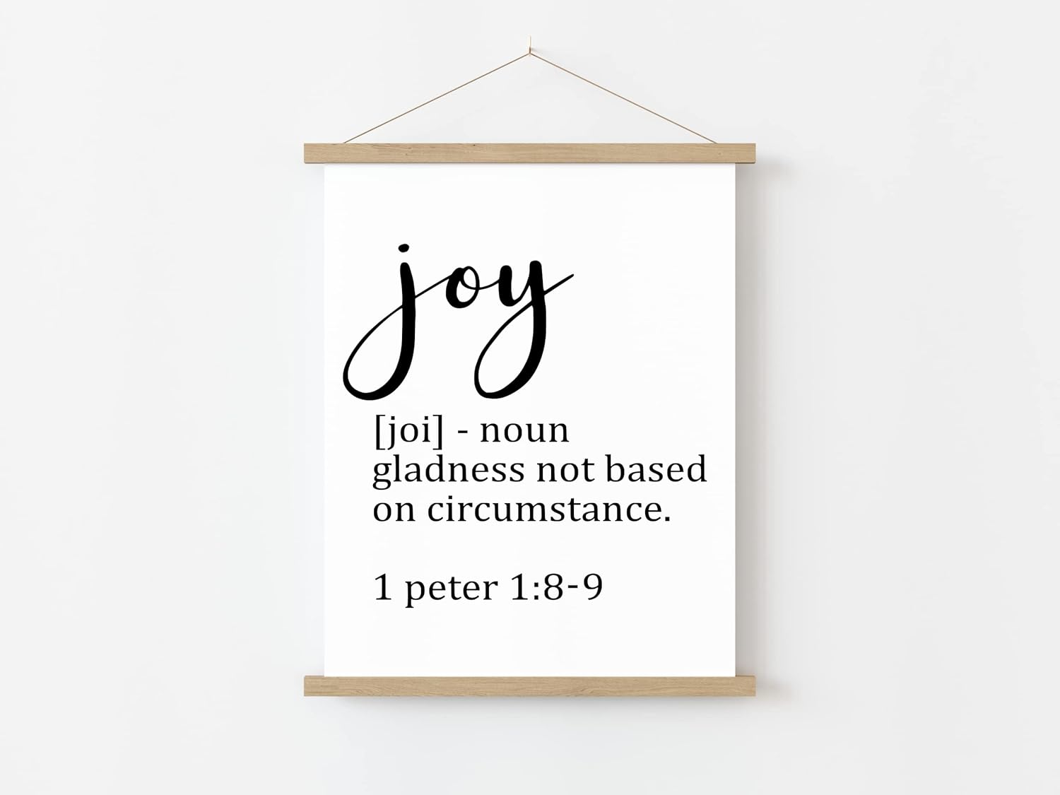 Amazon.com: Joy Definition Sign Natural Wood Magnetic Hanger Frame ...