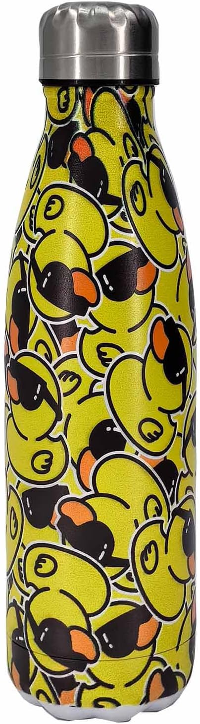 Duck Water Bottle with Straw Lid Insulated Thermal Stainless Steel ...