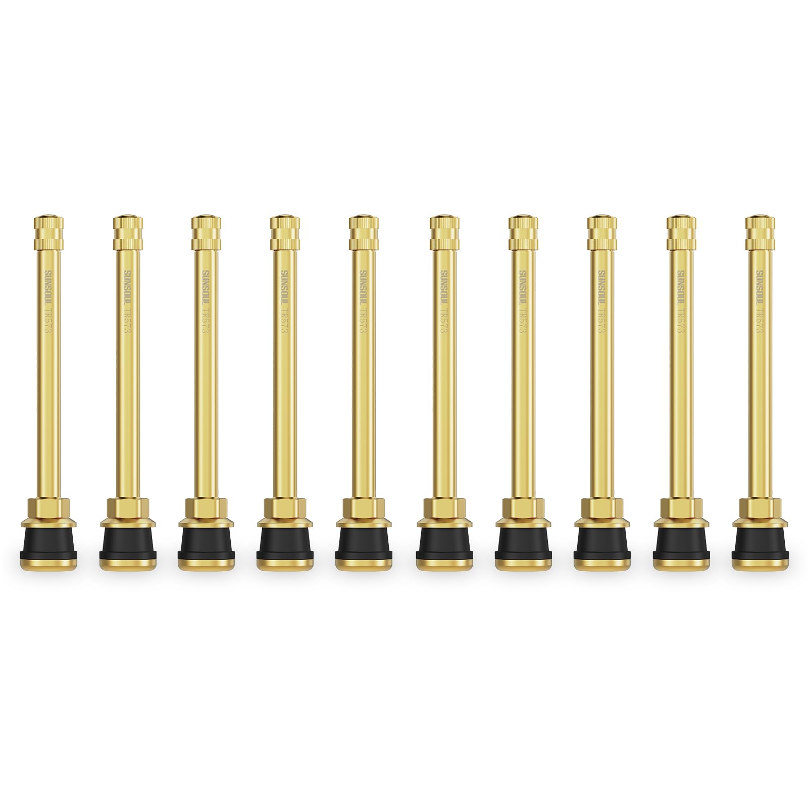 Amazon.com: SUNSOUL 10pcs TR573 Truck Tire Valve Stems, Brass ...