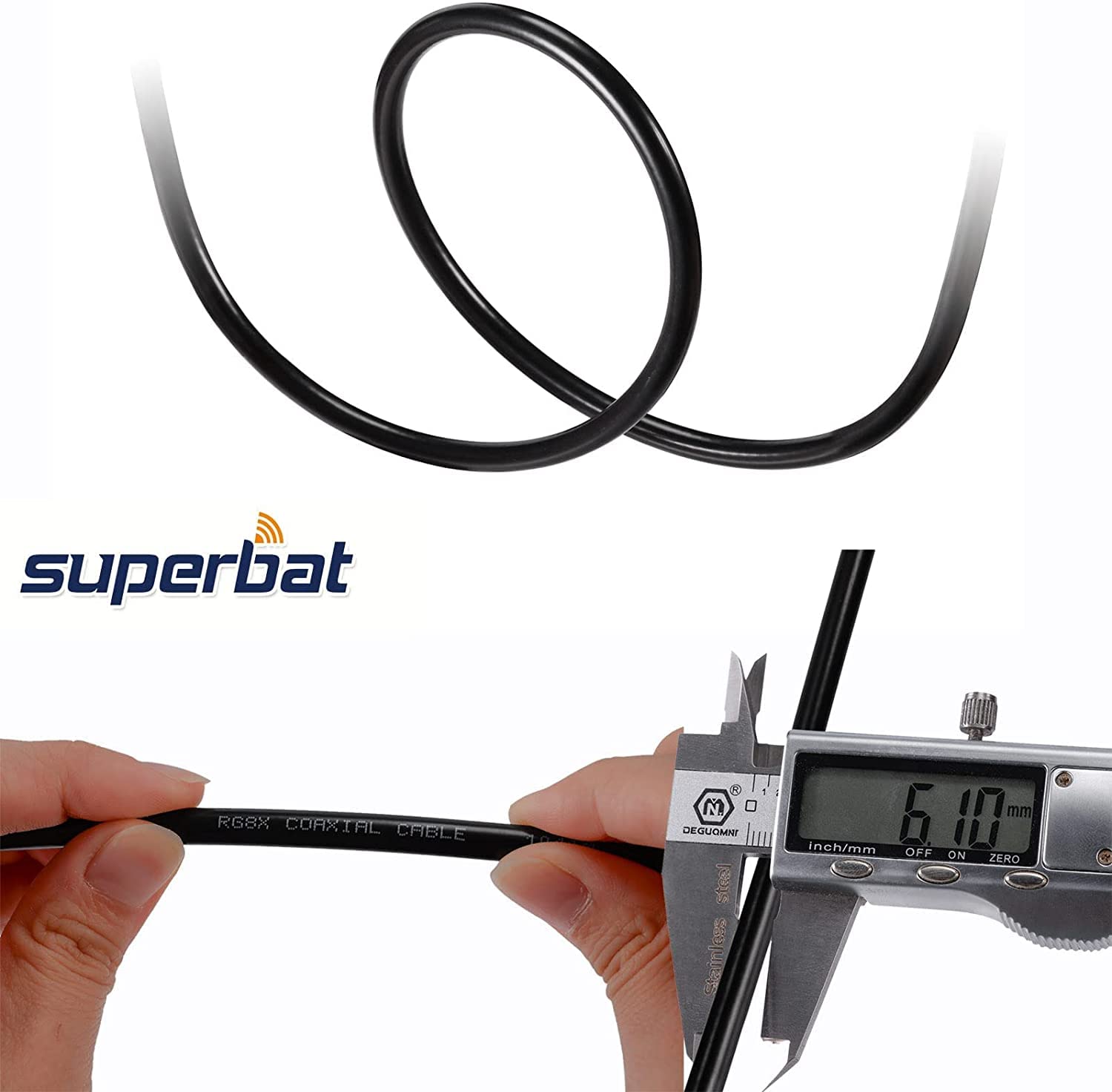 Snapklik.com : PL-259 UHF CB Coax Cable 10ft CB Antenna Cable RG8X ...