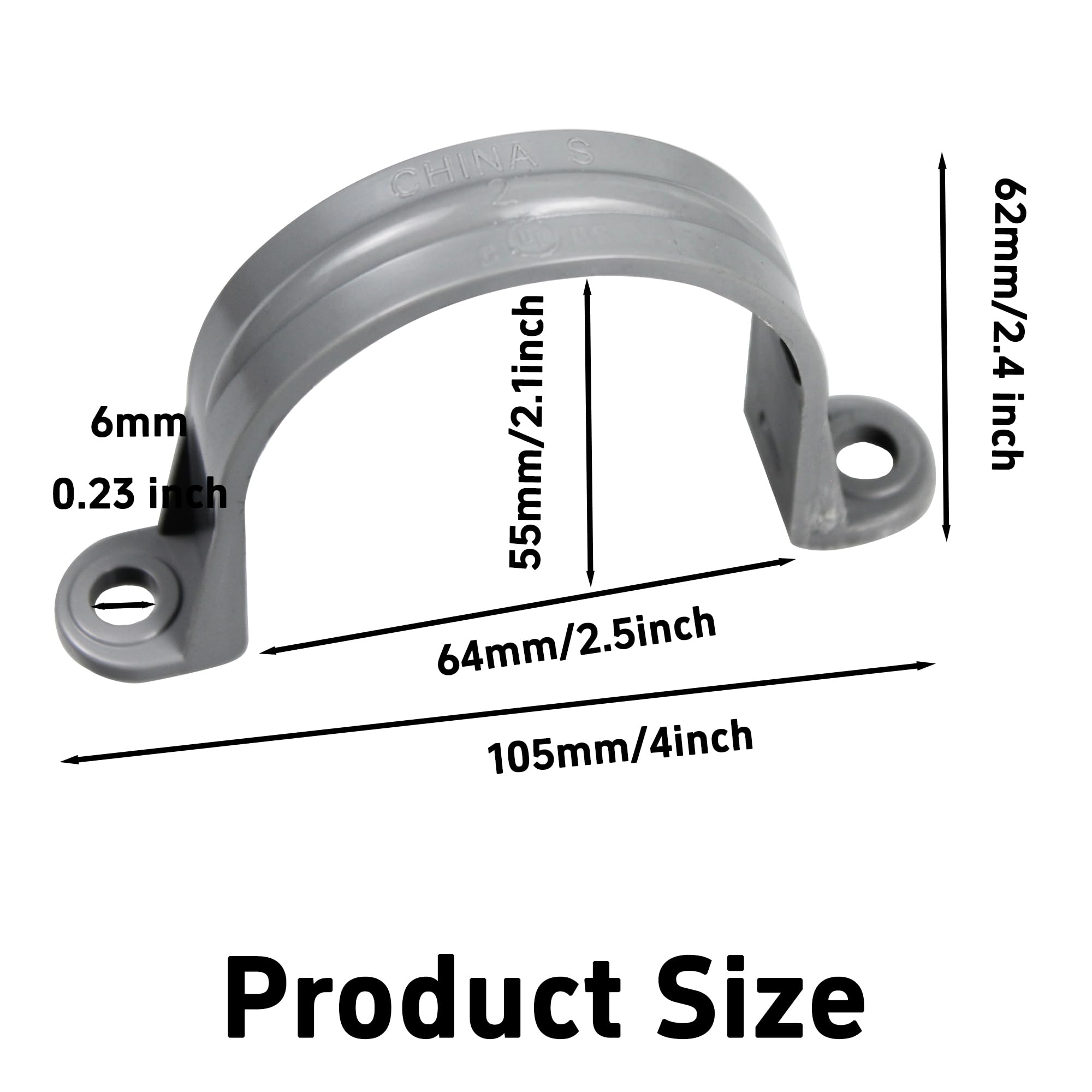 Snapklik.com : 10PCS 2 Inch PVC Pipe Straps, Plastic Pipe Clamps, 2 ...