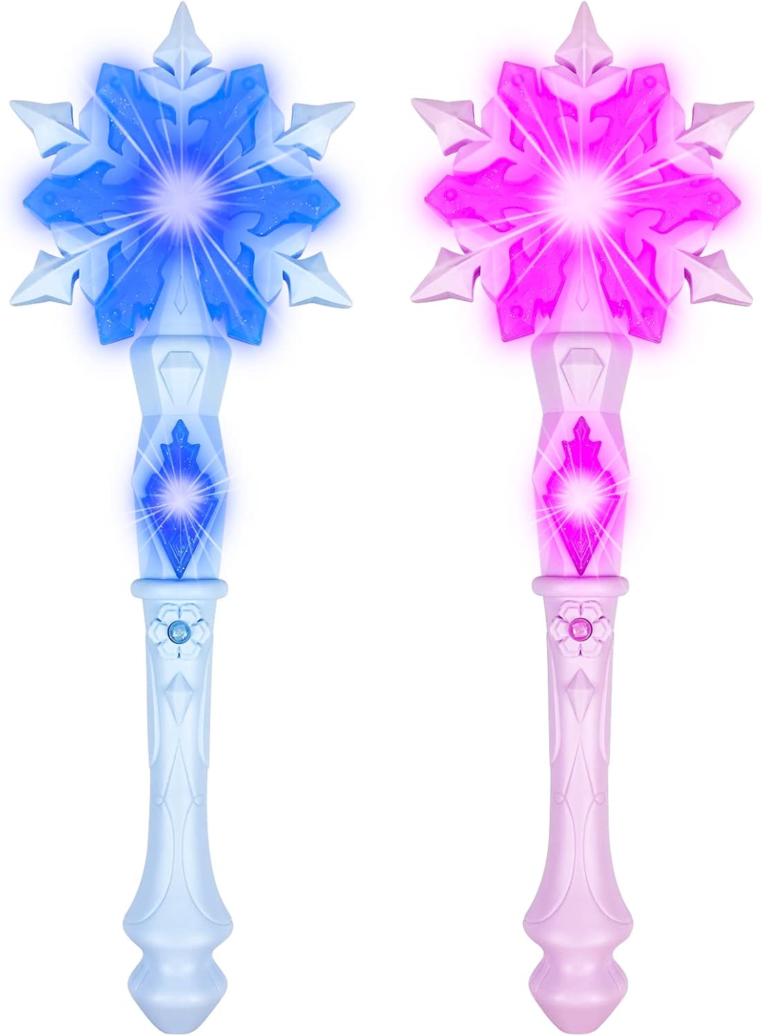 Amazon.com: Light Up Frozen Snowflake Wand with Sound(Motion Sensitive ...