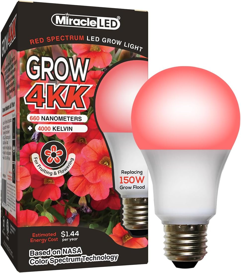 Amazon.com : Miracle LED 4KK Professional Indoor Grow Light Bulb ...