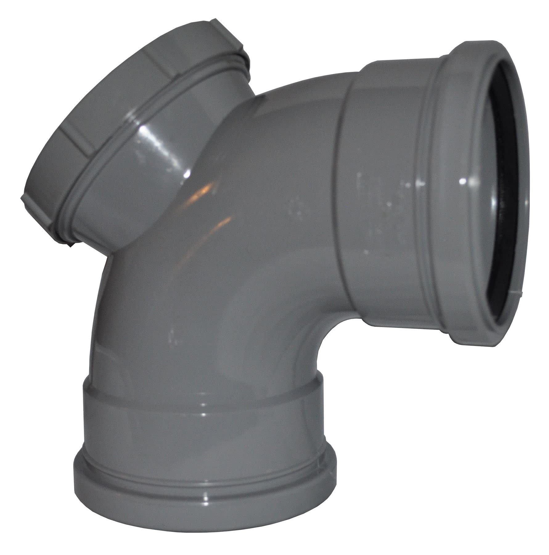 Double Socket Pushfit Soil Pipe 90 Access Bend - Grey : Amazon.co.uk ...