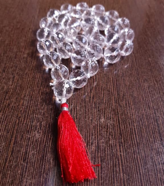 NEXG Natural Sphatik Mala Diamond Cut Original Certified Valuable ...