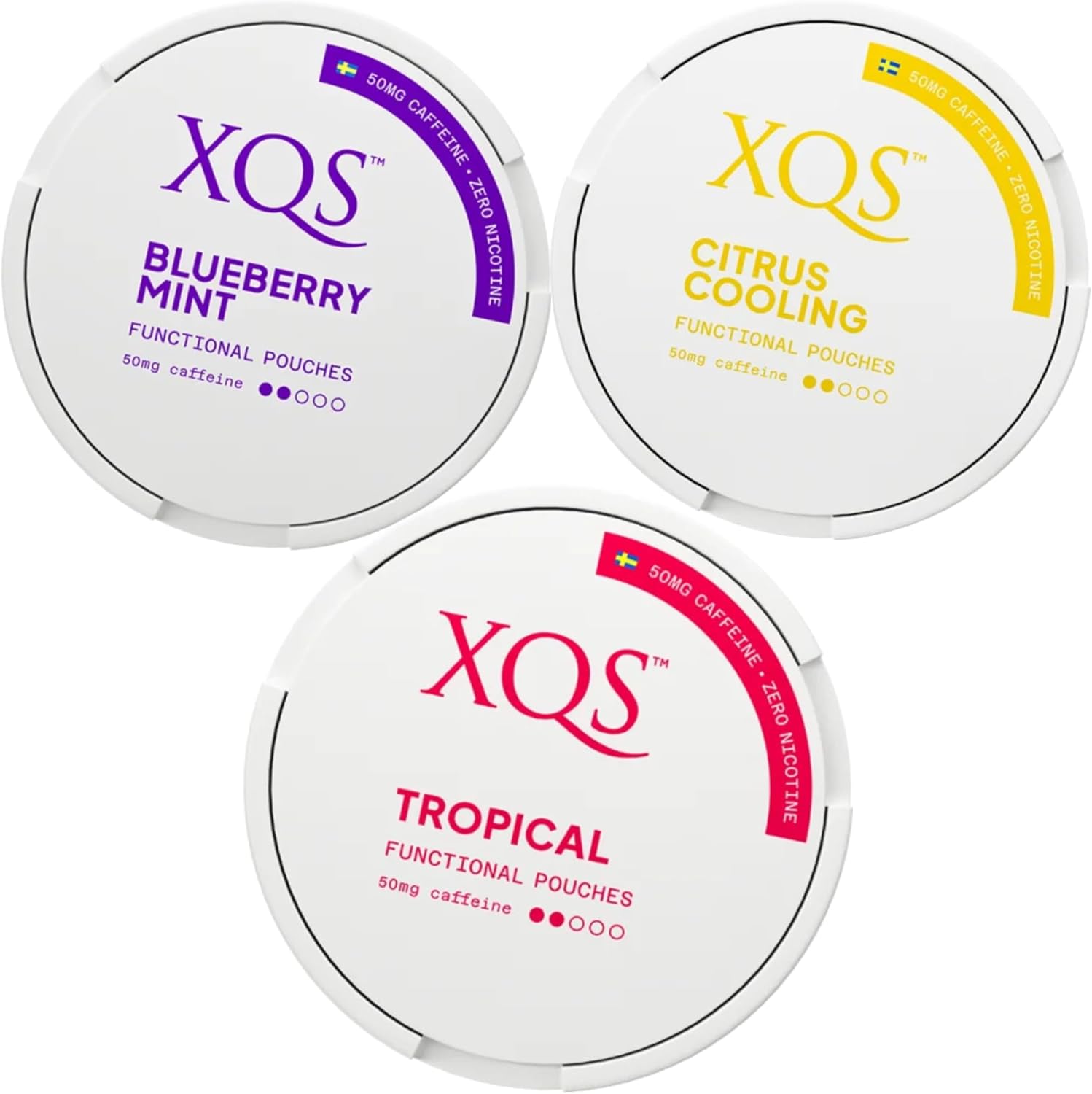 XQS Functional Pouches | 100mg/g Caffeine | Mixed Pack (3-PACK ...
