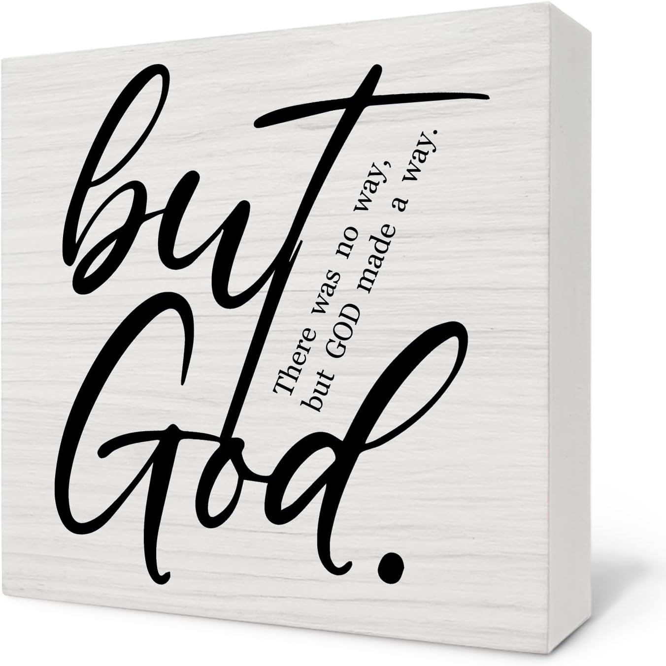 Amazon.com: Nvotell but God Wooden Sign - Christian Inspirational ...