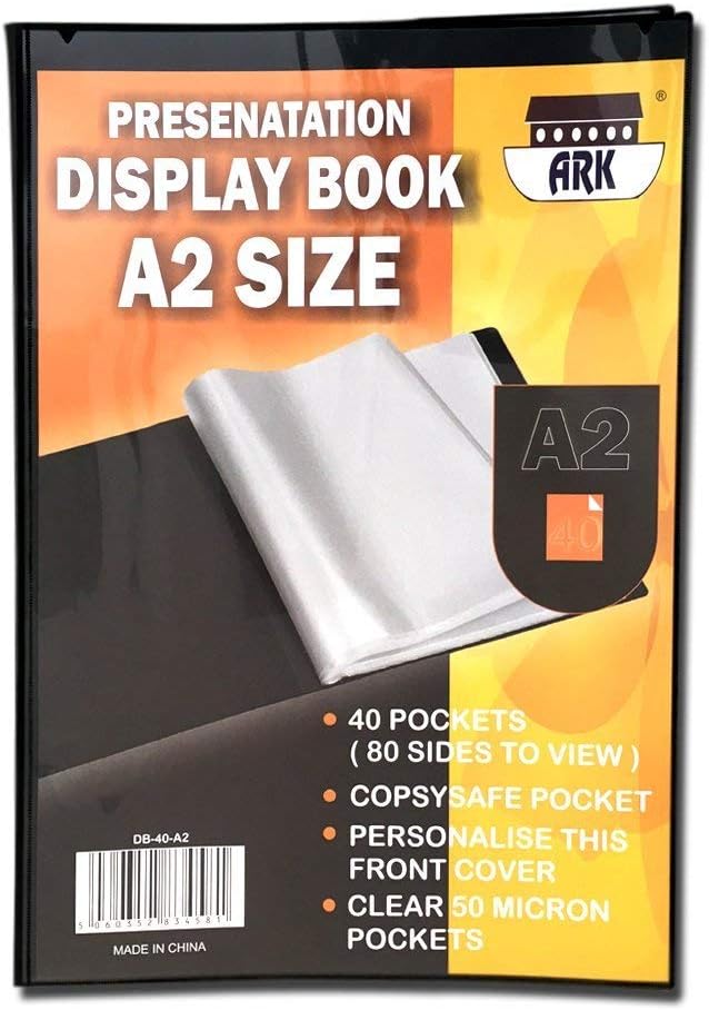 Tiger 40 A2 Pocket Presentation Display Book - Black : Amazon.co.uk ...