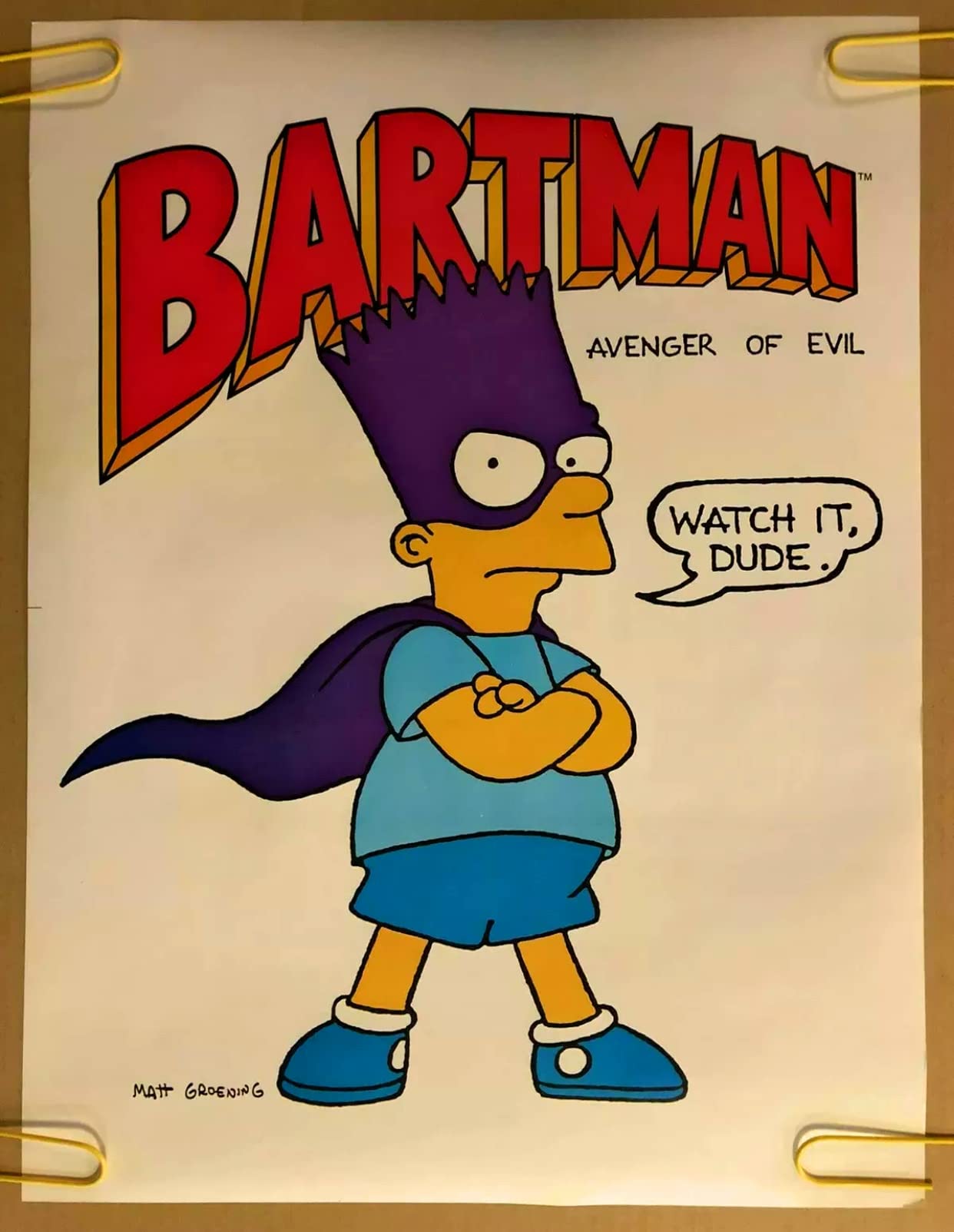 Amazon.com: Bartman poster Bart Simpson the Simpson’s: Posters & Prints