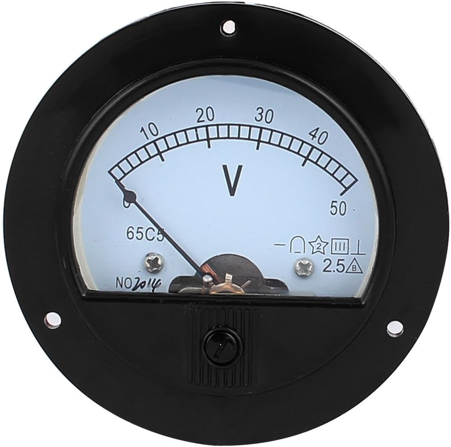 uxcell 85C1-V Panel DC Voltage Volt Analog Gauge Meter Voltmeter 0-20V ...