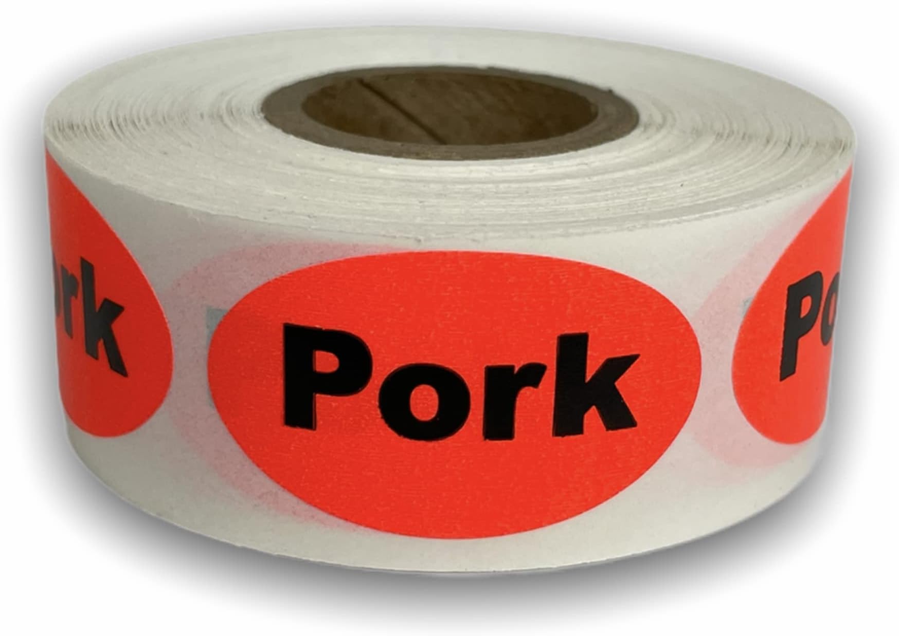 Amazon.com : Pork Food Labels Small 1"x1.5" Oval Supermarket Sale ...