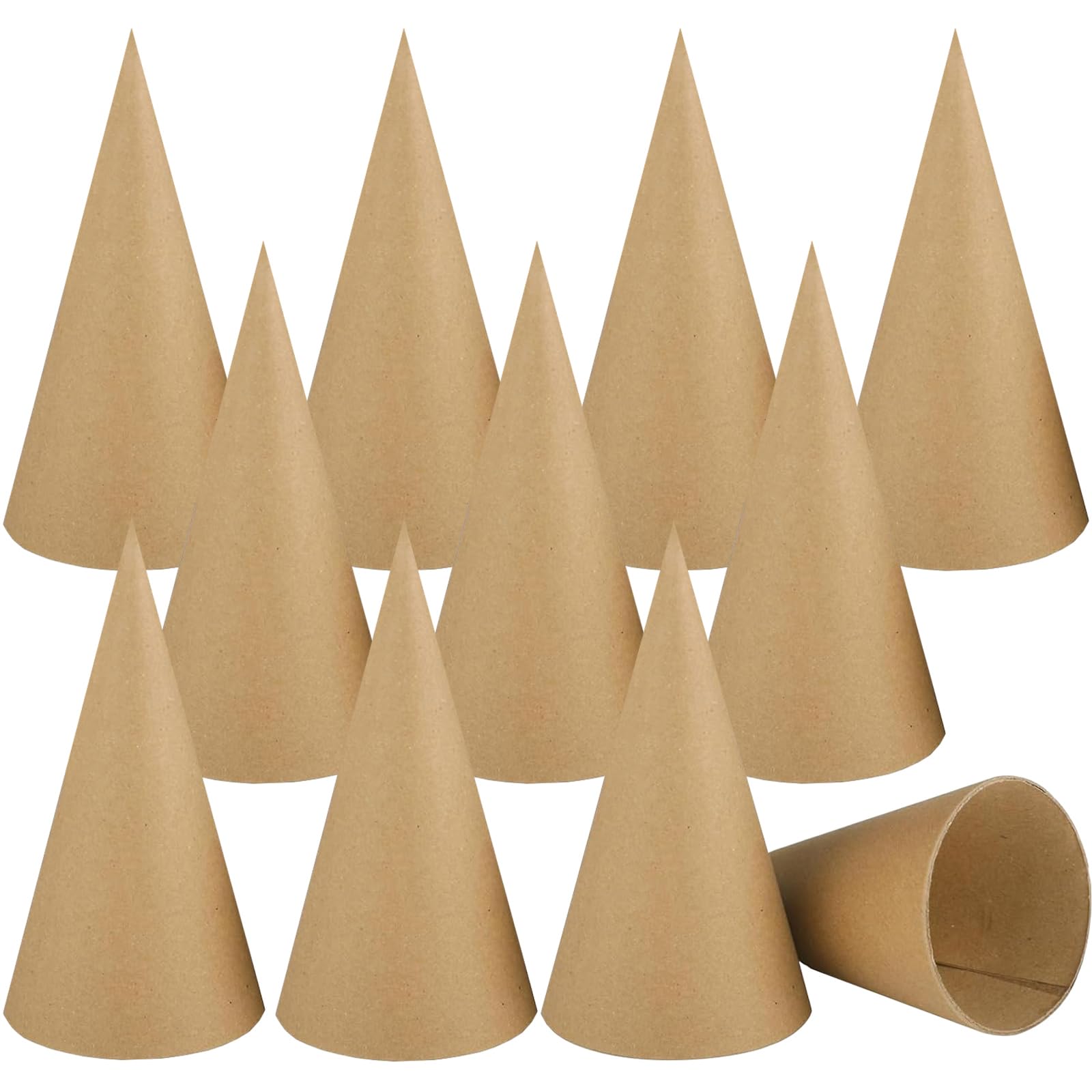 Snapklik.com : 12 Pcs Thickened Paper Mache Cones