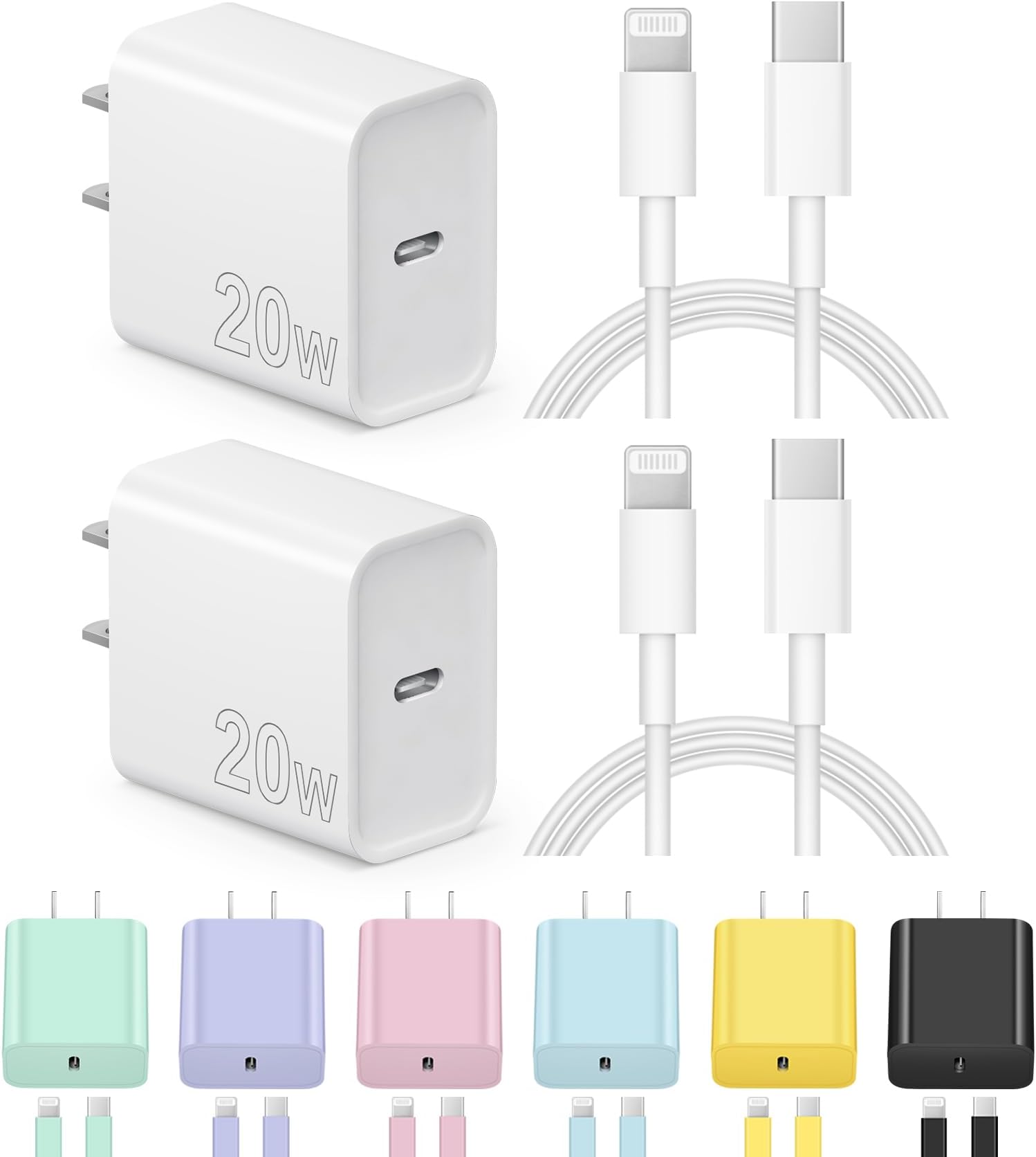 Amazon.com: iPhone Charger Fast Charging USB C Charger Block Type C ...